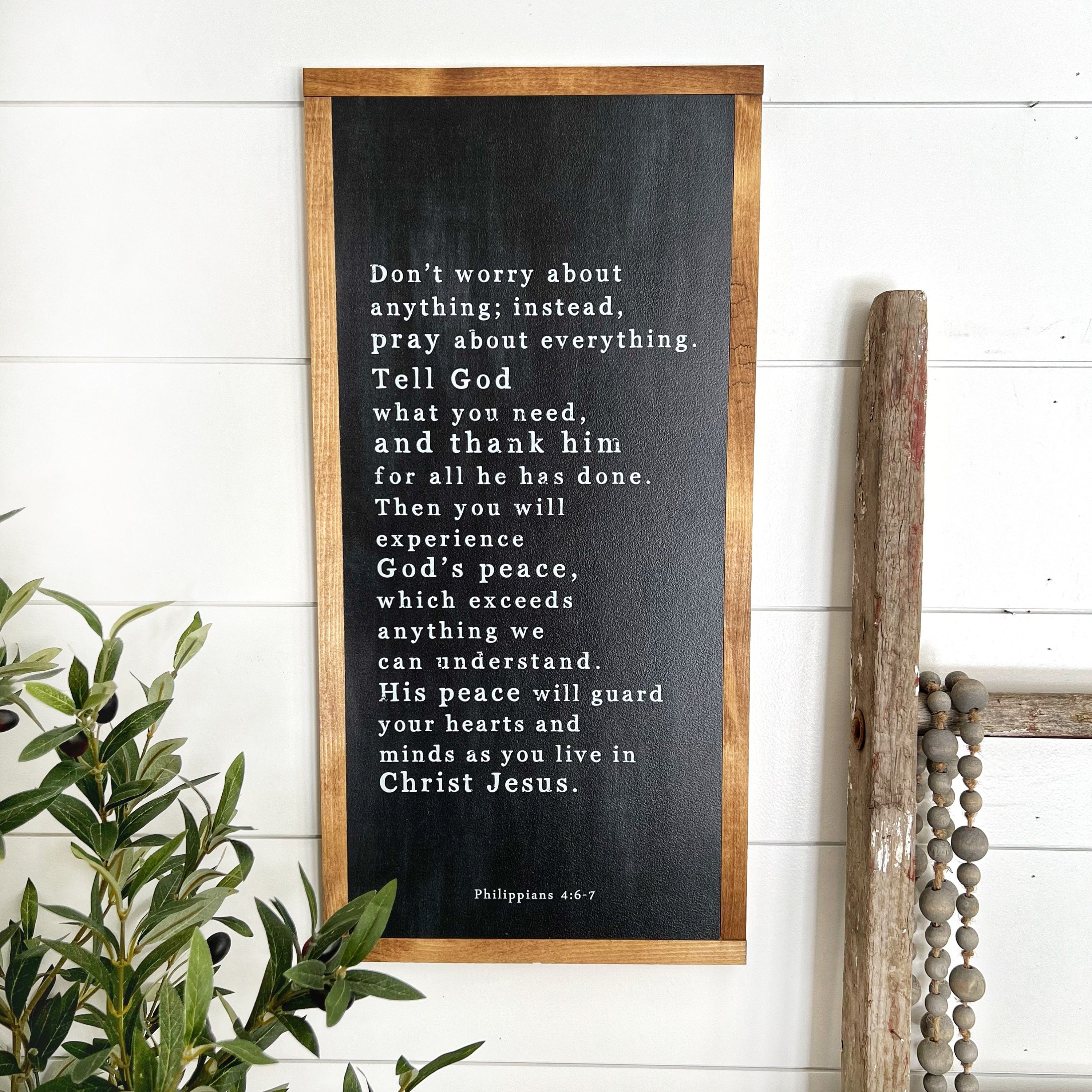 Pray About Everything Bible Verse Sign – WillowBee Signs