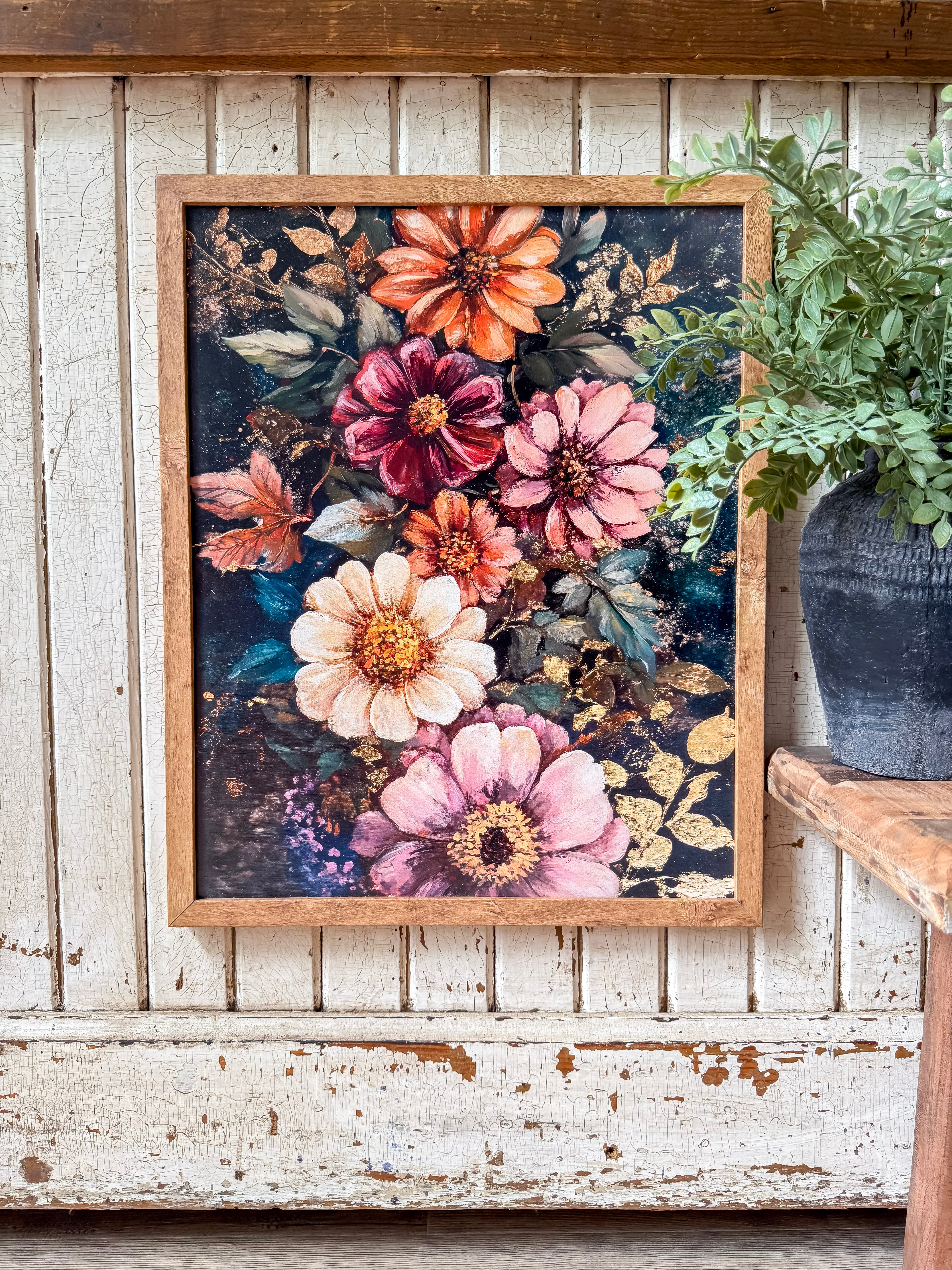 Bold Colorful Moody Floral Wood Sign – WillowBee Signs