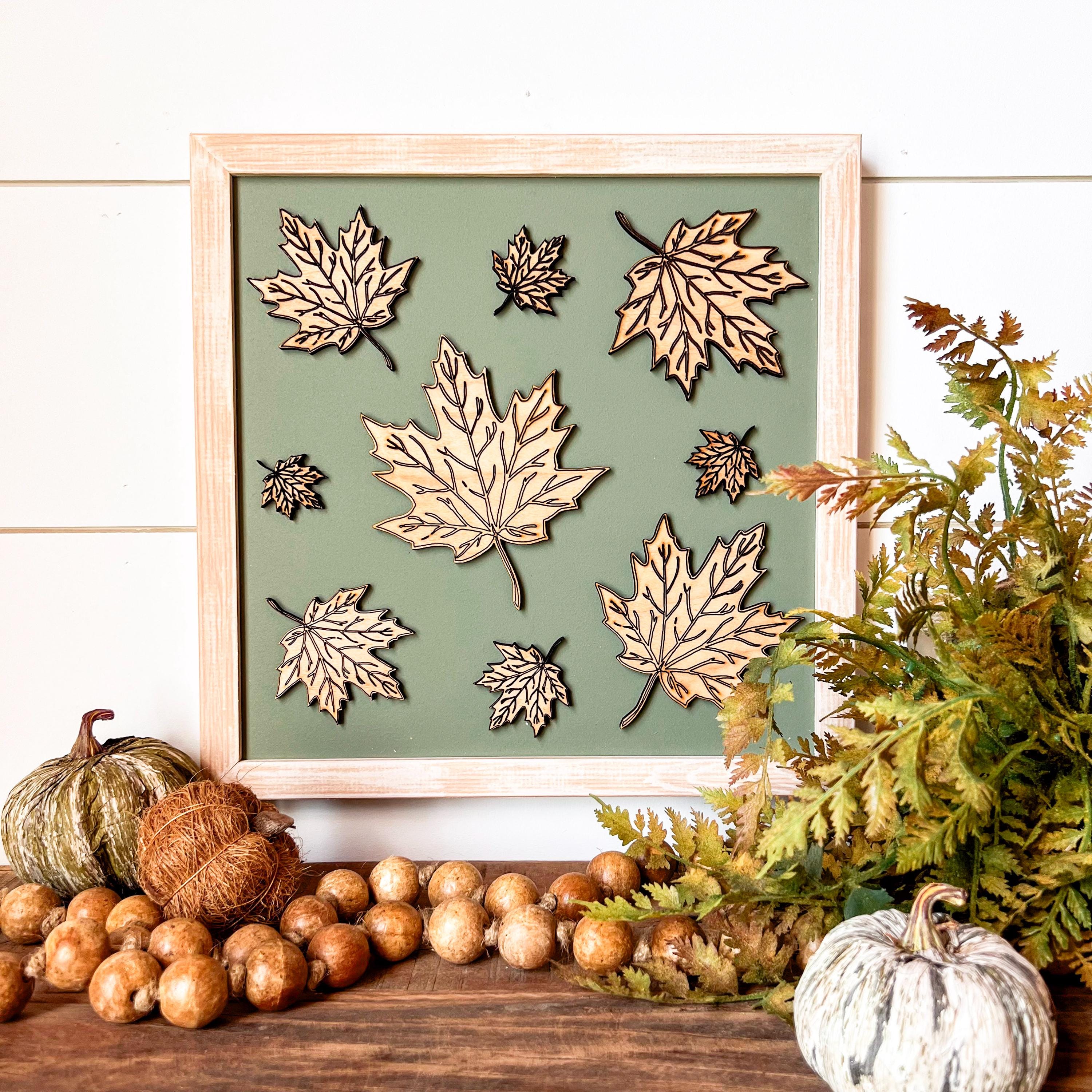 Fall Leaf Laser Cut Wood Sign – WillowBee Signs