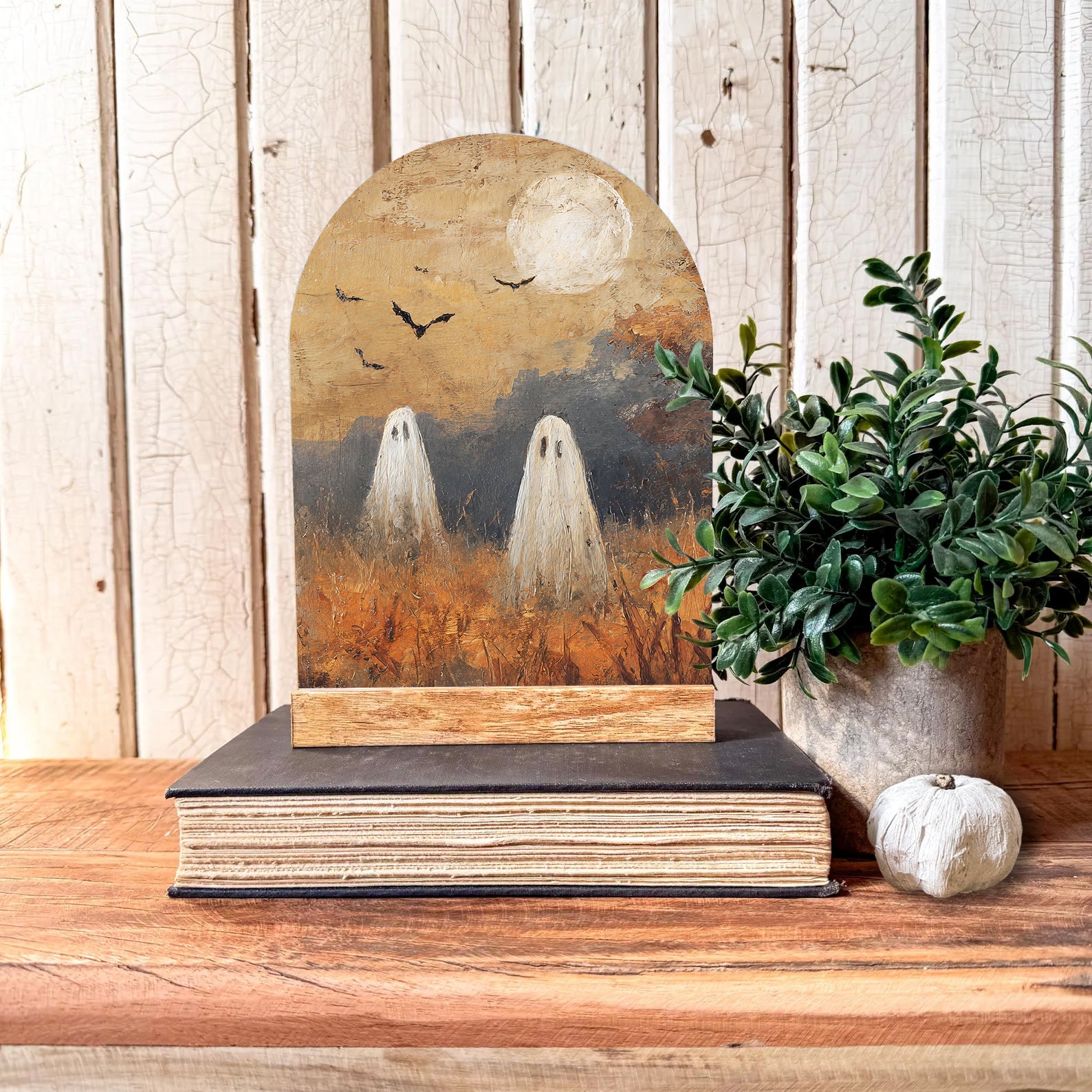 Spooky Ghosts Halloween Arched Shelf Sitter – WillowBee Signs